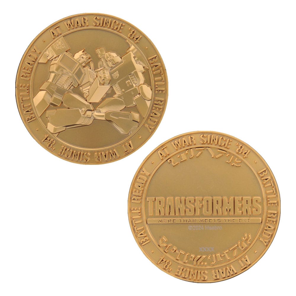 Transformers Collectable Coin 40th Anniversary 24k Gold Plated Edition